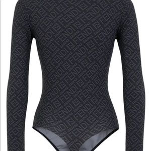 Fendi | Tops | Fendix Skims Mock Neck Long Sleeve Bodysuit | Poshmark